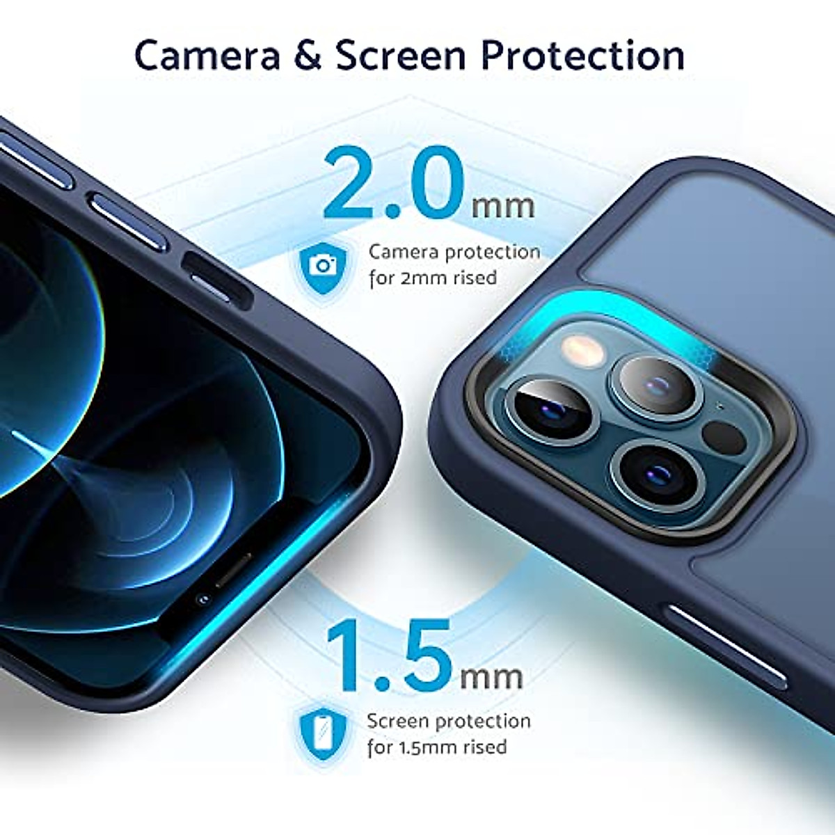 Anqrp Designed for iPhone 12 Pro Max Case, [Support Magsafe] Soft Silicone Slim Anti-Scratch Case for iPhone 12 Pro Max 6.7 inch, Blue