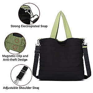 Tote Bag for Women, Crossbody Bags Purses for Women Crossbody Bag Quilted Tote Shoulder Bag Fashion Travel Handbag with Zipper