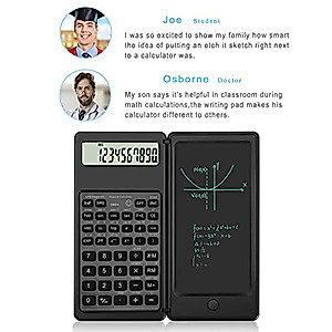 Aucanla Scientific Calculators,10-Digit LCD Display Desk Calculator with Notepad,Premium School Supplies for High School & College Students