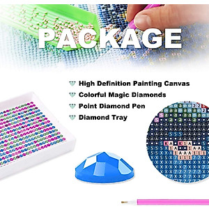 Zariocy 5D Diamond Art Painting Kits Angel Little Girl, DIY Paint with Diamond Art Wing Round Full Drill Crystal Diamond Embroidery Paintings Arts Craft for Home Office Wall Decor 30x40 cm