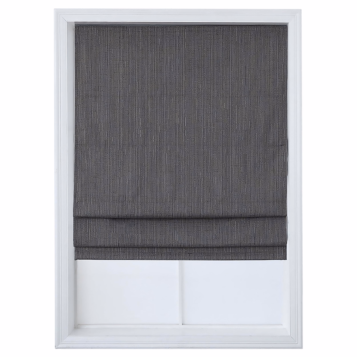 Everyday Celebration 100% Blackout Cordless Roman Shades - Thermal Insulated Window Blinds for Indoor Use, Pepper, 34” W x 64” H