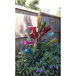 The Big Daddy Bottle Tree | Outside Yard Garden Decor | No Assembly Required | Displays 25 Bottles | 5 ft (60") Tall | Heavy Duty Welded Solid Raw Steel | Unpainted | Made in Mississippi USA