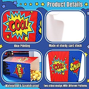 Containlol 24 Pcs Popcorn Boxes Party Favors Snack Treat Box Candy Cookie Container for Movie Cinema Theme Birthday Party Baby Shower Favor Supplies(Cheerful Style)