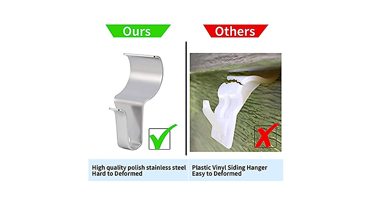 Soffit Hooks No Hole Hooks For Vinyl Siding - Cozy Home Originals ...