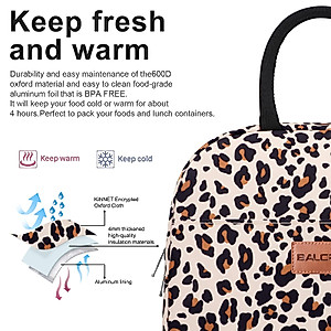 BALORAY Lunch Bag Women Men, Double Deck Lunch Box Insulated Lunch Bag for Adults Work Office Picnic, Leakproof Cooler Bag with Adjustable Shoulder Strap