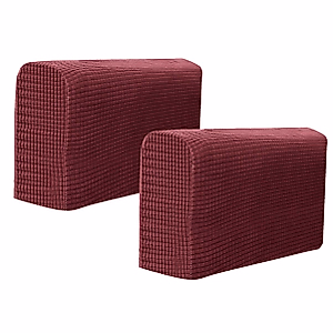 TEHAUX Narrow Arm Rest Covers Sofa Covers Armrest Covers, Sofa Armrest Cover Elastic Chair Arm Protectors Simple Sofa Armchair Slipcovers for Home Office 2pcs Recliner Chair