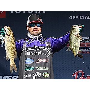 Fishoholic Pro Series Polarized Fishing Sunglasses w' Rubber Accents - Free Case & Pouch - UV400 Sun Protection - Fishing Gift (GB-BLU-gry)