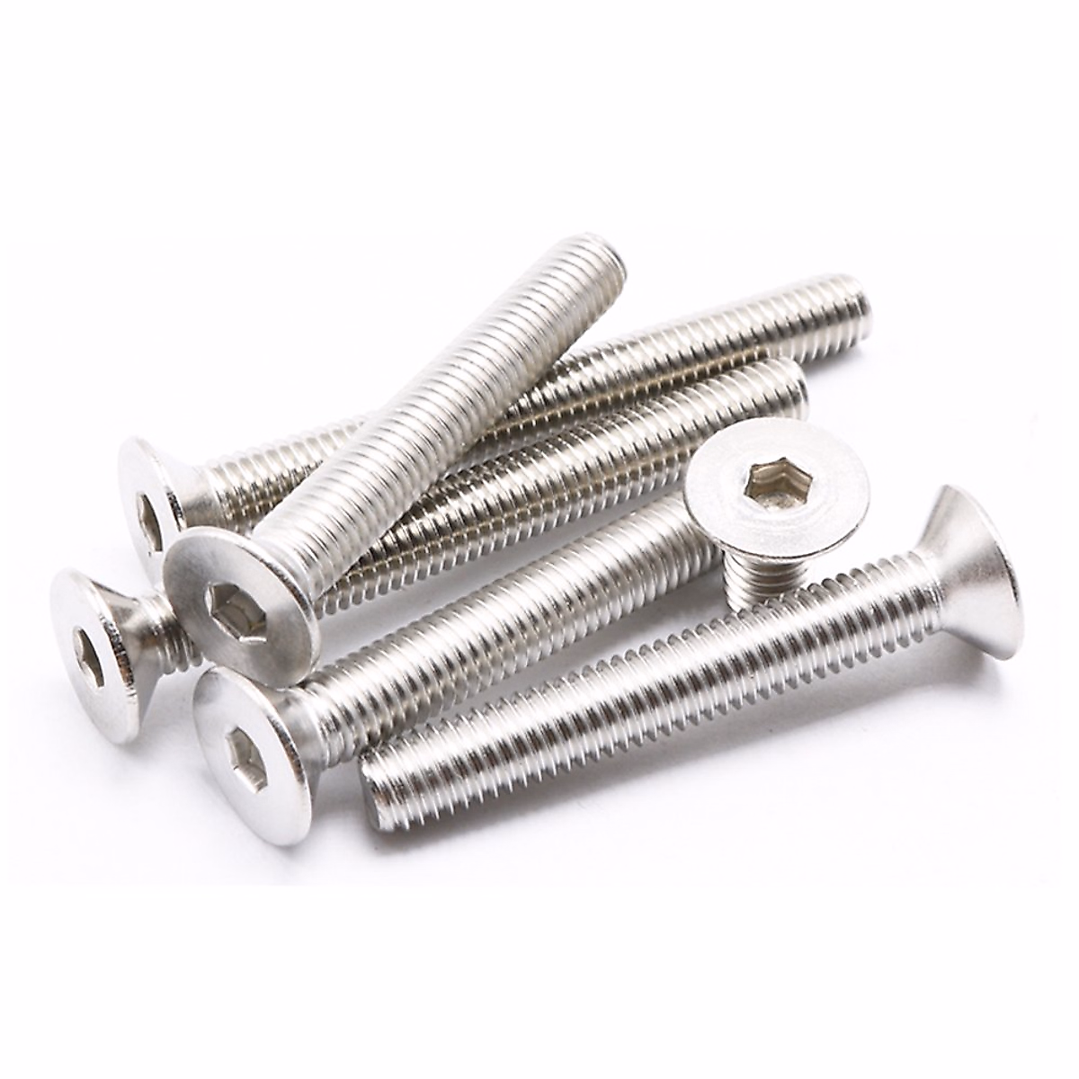 M5 Flat Countersunk Head Socket Screws,Pack 20-Piece,Stainless Steel,Full Thread,Right Hand,Metric (M5 x 100mm)