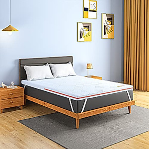 Maxzzz 3 Inch Full Size Mattress Topper-Gel Memory Foam Bed Topper-Copper Infused Pressure Relief Pad-Soft Removable Washable Cover-2 Layer Ventilated Design High-Density Memory Foam