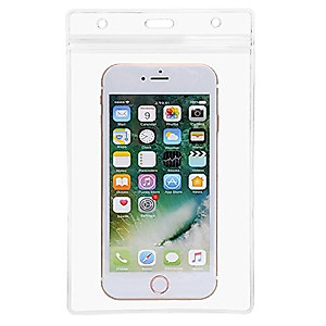 YEJI 12Pcs (6x4" Extra Large) Clear Transparent Extra Large Badge Holders Heavy Duty ID Card Badge Holder for ID Card Name Tag Passport ID, Cash, Plane Ticket Credit Card Receipts