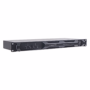 Sound Town Ultra-Lightweight 1U 4-Channel PA/DJ Power Amplifier, 4 x 1400W at 4-ohm, Supports 2, 4 & 8-ohm (ST-UPDM4C)