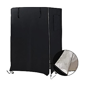 Eurobuy Universal Bird Cage Cover Good Night Birdcage Cover Large Adjustable Bird Cage Cover Weatherproof Sun Protection Cage Cover (Black)