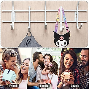 Uywgaun Women's Black Cartoon Kawaii Kid Handbag, 5.5 x 7.5 x 4 inches