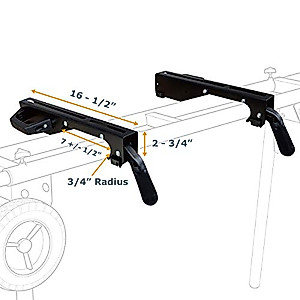 POWERTEC MT4000MBA Miter Saw Stand Mounting Brackets, Set of 2, Fits Ryobi, Black and Decker, Craftsman, and Kobalt Miter Saw Stand