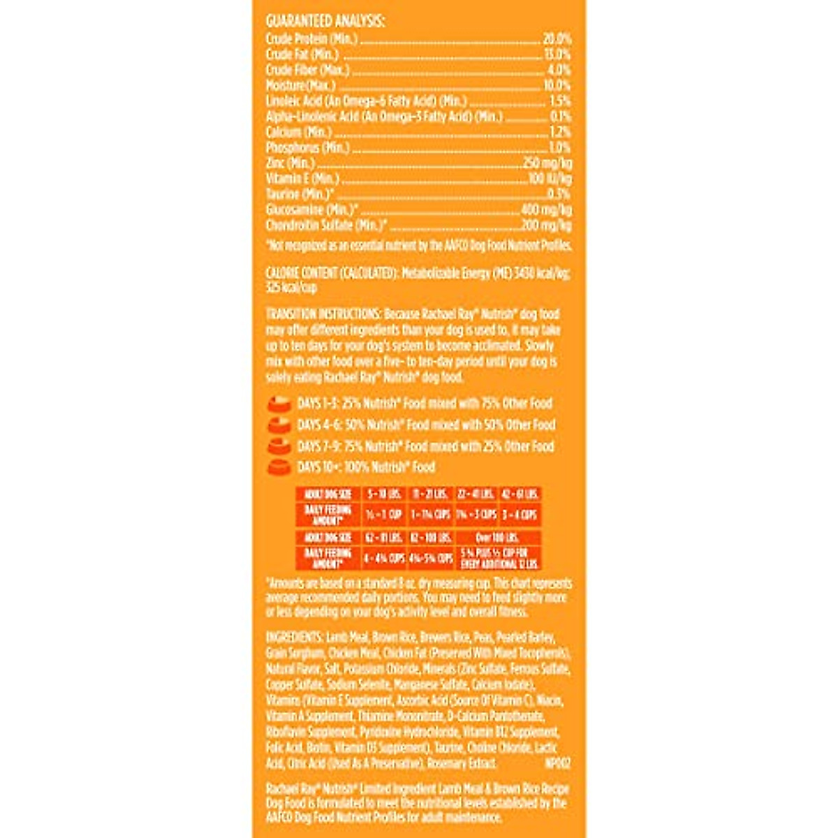 Rachael Ray Nutrish Limited Ingredient Lamb Meal & Brown Rice Recipe, Dry Dog Food, 14 Pound Bag (Packaging Design May Vary)