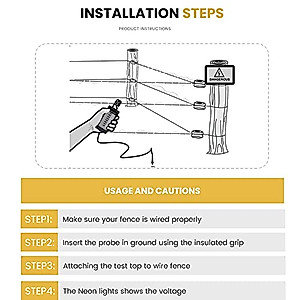 10KV Neon Fence Tester Voltage Meter for Livestock