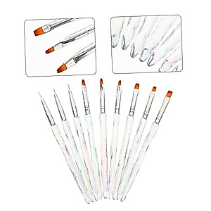 FRCOLOR 9Pcs Nail Pen nail liner brush arts & crafts nail gem picker nail dotting pen lipstick pen nail art supplies nail supplies lipstick applicator lip liner tool Japanese-style Acrylic