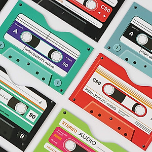 LotFancy RFID Blocking Sleeves (19 Pack, 14 Credit Card Sleeves + 5 Passport Sleeves) for Identity Theft Protection, Designed with Cassette Pattern