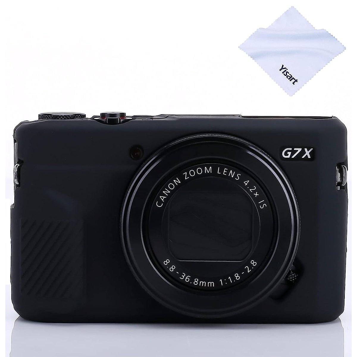 G7X Mark II Case G7X Mark III Case G7X Camera Silicone Case Ultra-Thin Lightweight Rubber Soft Silicone Case Bag Cover for Canon PowerShot G7X G7X Mark II G7X Mark III + Microfiber Cloth (Black)