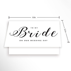 YiKaLus To My Bride On Our Wedding Day Card, Wedding Card for Bride from Groom, To My Wife On Our Wedding Card, Wedding Card to Fiancee