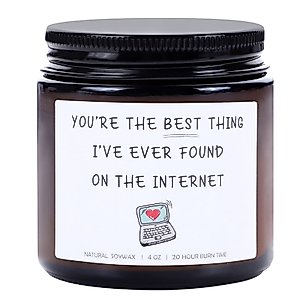 Hotme Lavender Scented Candles - I Wish You Lived Next Door - Friendship Gifts for Women, Birthday Gifts for Friends Wife Mom, Going Away Gift Candle for Best Friend Moving (4 oz)