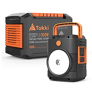 300W Portable Power Station and 111Wh Portable Generator, Camping Solar Generators for Home Use, Emergency, CPAP, Indoor, Outdoor