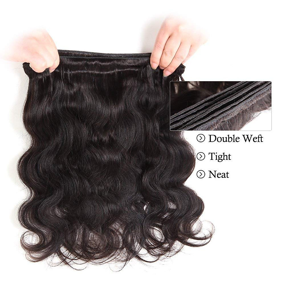 Beauty Princess Brazilian Hair Body Wave 3 Bundles 16 18 20inchs 10A Human Hair Weave Bundles Natural color