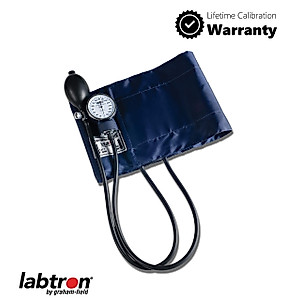 Labtron Manual Blood Pressure Monitor, Adult XL Cuff, Labstar Deluxe Aneroid Sphygmomanometer