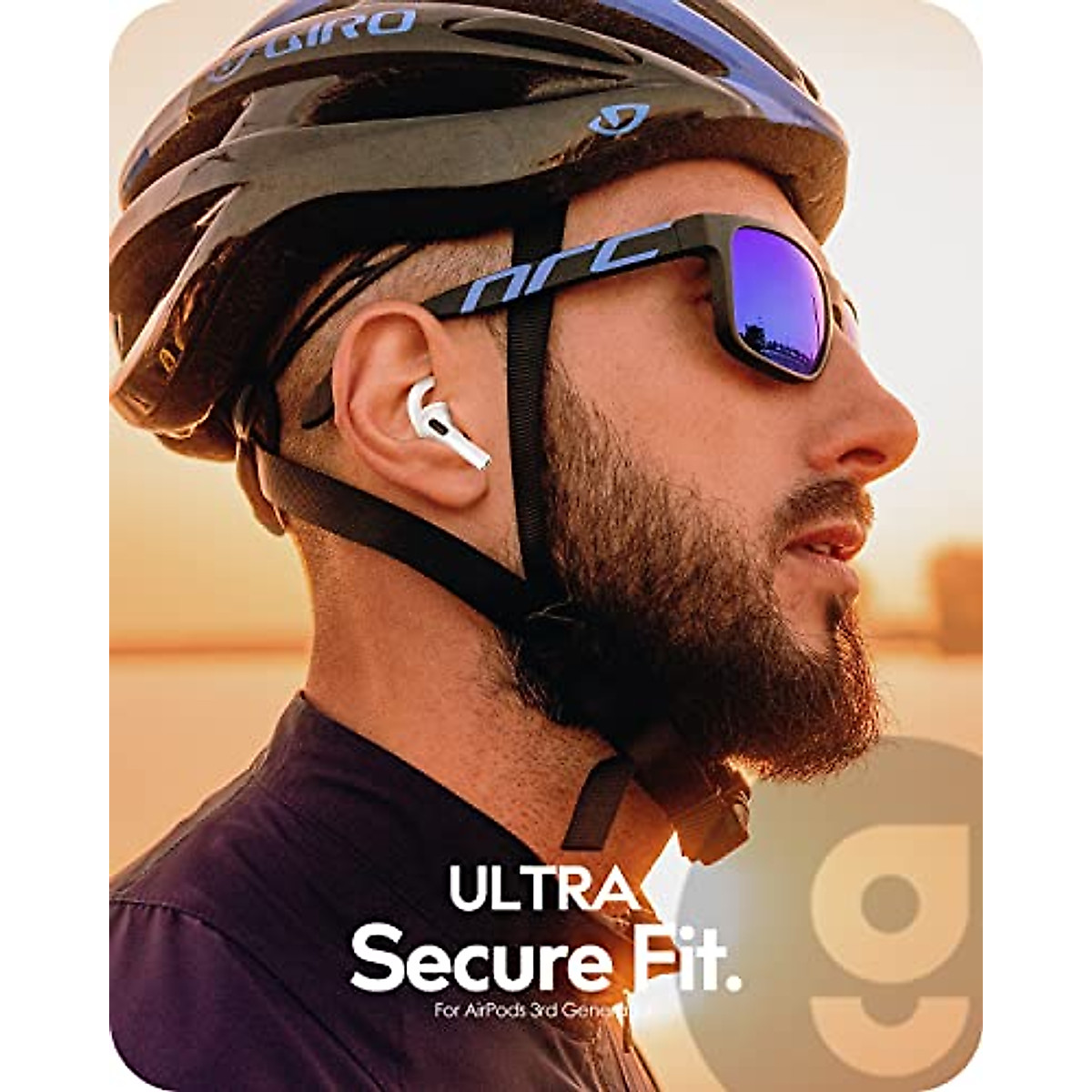 Gcioii - Upgraded Ear Hooks Covers for AirPods 3 [Added Storage Pouch] Sport Anti Slip Ear Tips Wings, Grip Tips Accessories Compatible with Apple AirPods 3rd Generation (White,3 Pairs)