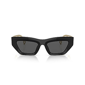 Versace VE 4432U GB1/87 Black/Gold Plastic Fashion Sunglasses Grey Lens