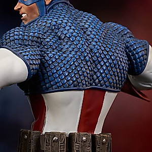 Diamond Select Toys Marvel Comics: Captain America 1:7 Scale Resin Bust, Multicolor, 6 inches