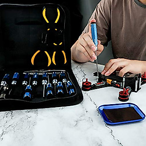 RC Hex Screwdriver Tool Kit - 24PCS Hex Nut Drivers Phillips Screwdriver Allen Wrench with Pliers Wrench Body Reamer Stand Tools for Rc Car DJI Drone Traxxas Boat Quadcopter Helicopter