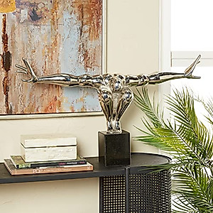 Deco 79 Aluminum Diver Sculpture, 30" x 5" x 17", Silver