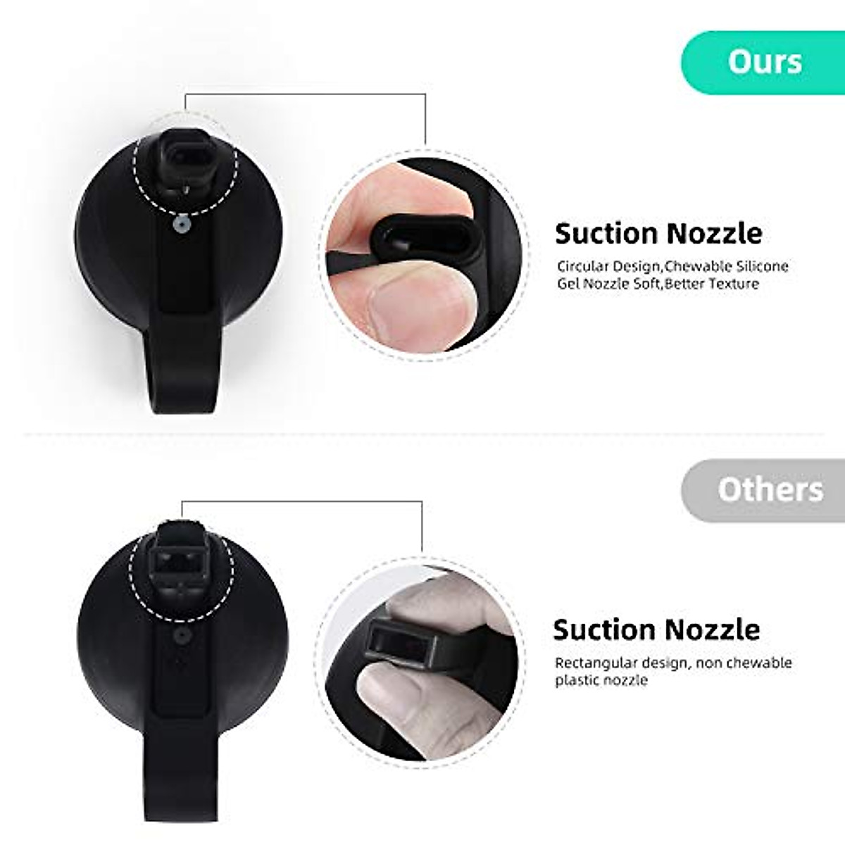 BOTTLAN Straw Lid for Hydro Flask, Simple Modern Water Bottle, Wide Mouth Straw Lids Compatible with Hydroflask, Chewable Nozzle Designed