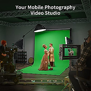 RaLeno Photography Lighting Kit, 2.6m x 3m Background Support System with 3 x 85W 5500K LED Bulbs Softbox and 2-in-1 Reflector, Continuous Softbox Light for Photo Video Shooting