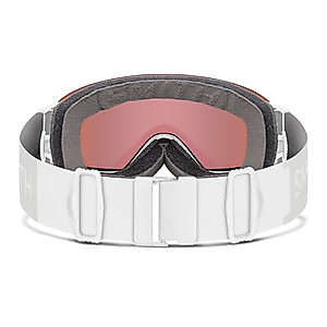 SMITH I/O MAG S Goggles with ChromaPop Lens for Women – Performance Snowsports Goggles with Easy Lens Change Technology for Skiing & Snowboarding – White Vapor + Everyday Rose Gold Mirror Lens