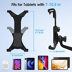 Linkstyle Car Tablet Holder, Suction Cup Car iPad Holder Dashboard Windshield Tablet Car Mount for 7-10.5in Tablets