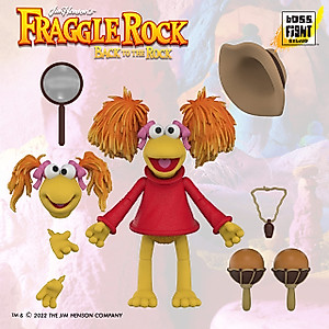 Boss Fight Studio Red, Fraggle Rock Collectible Action Figure – Highly Articulated Figurine - Accessories Including Hat, Magnifying Glass, Whistle, Maracas, Interchangeable Hands & Expression – 1:12