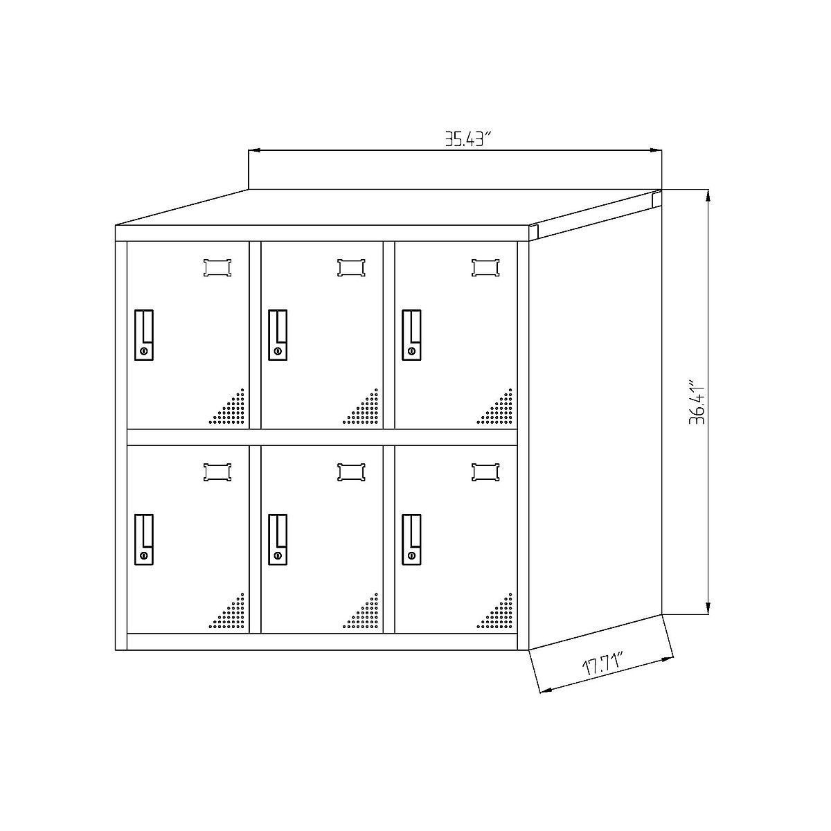 MAYROY Metal Locker Office Storage Locker Home Steel Locker School Storage Organizer, Storage Cabinet for Kids Students Employee (White, W6D)