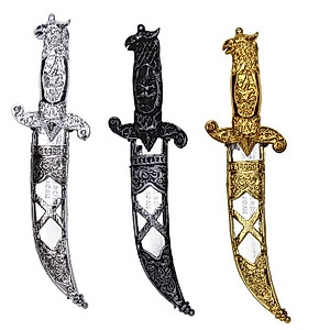 5 Pcs Plastic Pirate Knife Small Assassin Dagger for Pirate Costume Accessories Pirate Party Props Halloween Supplies