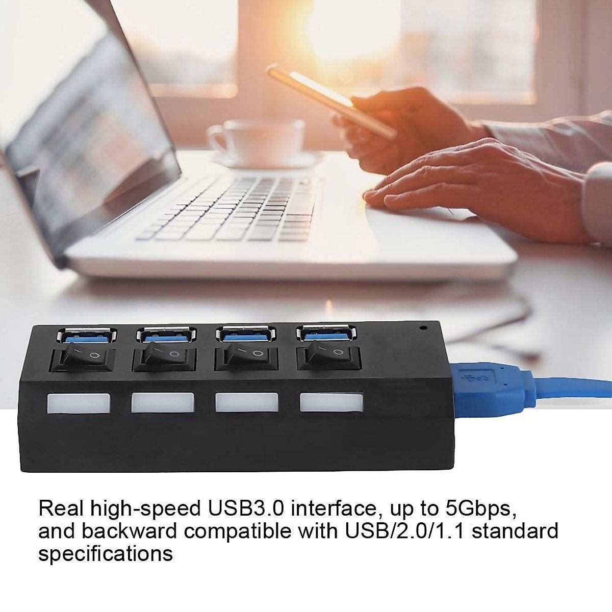 Sorand USB hub, Convenient USB Docking Station, Computer Accessories Home Office Computer peripherals