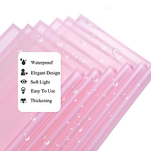 Gloreyan 20 Sheets Pink Flower Wrapping Paper, Florist Bouquet DIY Craft Fresh Flower Wrapping Paper with Pink Border Waterproof Floral Wrapping Gift Box Packaging Material Florist Supplies, 22.8*22.8