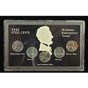 Uncirculated 1943 Steel Cents Wartime Emergency Issue Set