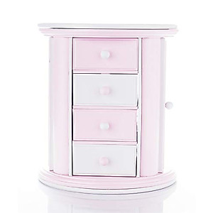 Renawe Girls Musical Jewelry Box Necklace Storage Case Cute Kids Jewelry Box for Little Girl Toddler Children Jewelry Organizer Box Gift Child Music Jewelry Box