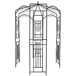 1. GO Steel Garden Arch, 8' High x 5'2" Wide, Garden Arbor for Various Climbing Plant, Outdoor Garden Lawn Backyard Gazebo