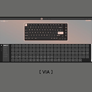 MONSGEEK M1W V3 Aluminum Mechanical Keyboard 75% RGB Hot-swappable Gaming Keyboard with Knob, 6000 mAH RGB Gradient Black Custom with PBT Double Shot Keycaps Rosewood Switch