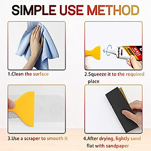 Drywall Patch Repair Kit with Scraper, Wall Spackle Repair Paste, Wall Mending Agent Quick and Easy Solution to Fill The Holes for Home Wall, Plaster Dent Repair and Wood Scratch Repair