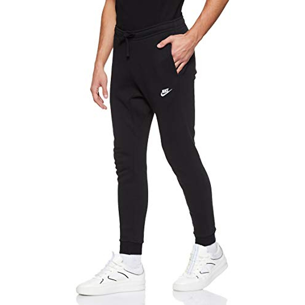 Nike Men's Sportswear Club Joggers, Black/White, Large