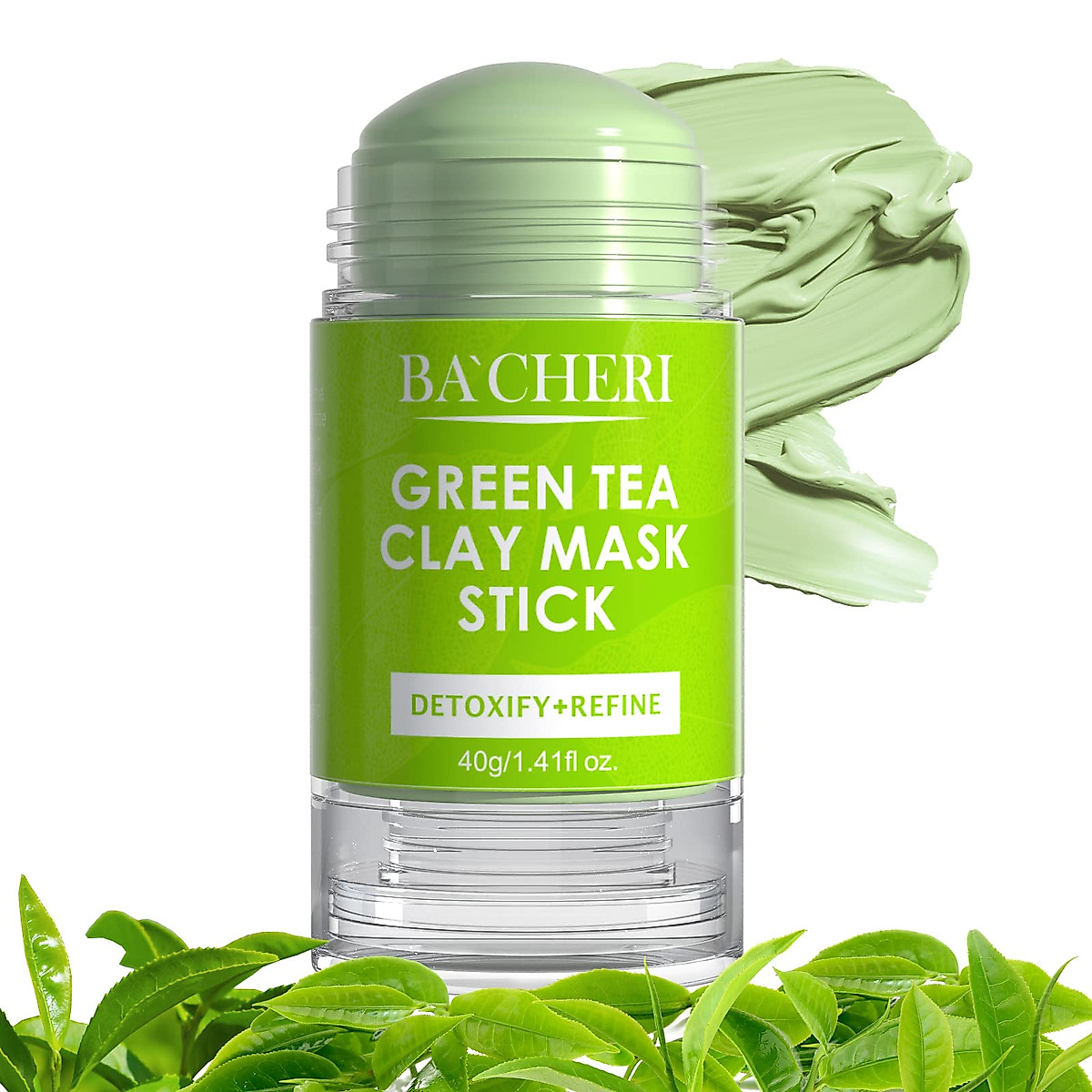 BACHERI Green Tea Mask Stick, Blackhead Remover Mask with Green Tea Extract, Green Mask Stick for Deep Pore Cleansing, Moisturizing, Oil Controlling