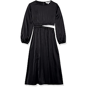 The Drop Women's Jacob Long Sleeve Cut Out Midi Dress, Black, XXL, Plus Size